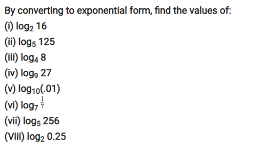 Logarithms ML Aggarwal ICSE 9th Maths Solutions Chapter-9 - ICSEHELP Logarithms ML Aggarwal ICSE 9th Maths Solutions Chapter-9 - ICSEHELP