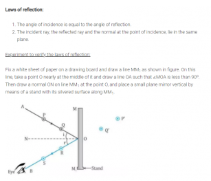 Reflection of Light Selina 9th Concise Physics Solutions - ICSEHELP