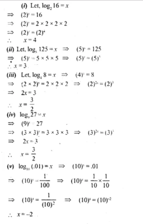 Logarithms ML Aggarwal ICSE 9th Maths Solutions Chapter-9 - ICSEHELP
