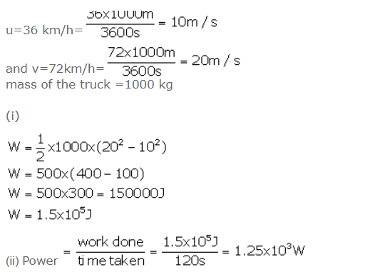 Exe-2B and 2C Work Energy and Power ICSE Class-10 Concise Selina - ICSEHELP