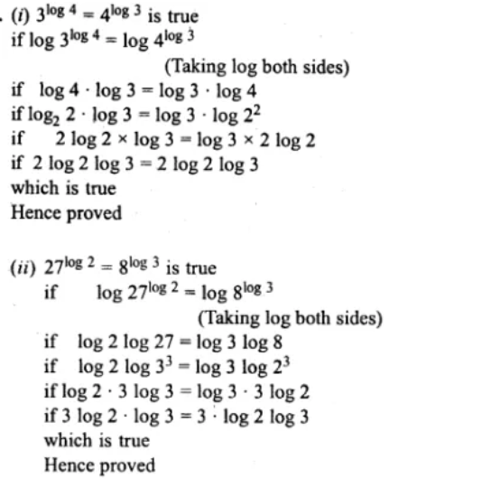 Logarithms ML Aggarwal ICSE 9th Maths Solutions Chapter-9 - ICSEHELP