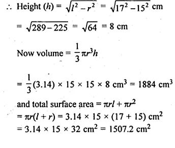 ML Aggarwal Mensuration Chapter Test Class 10 ICSE Maths Solutions ...