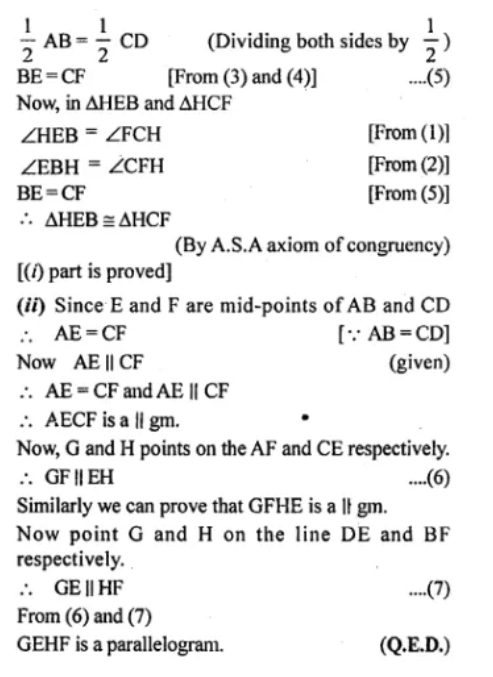 Mid Point Theorem ML Aggarwal ICSE Class-9 Chapter-11 - ICSEHELP