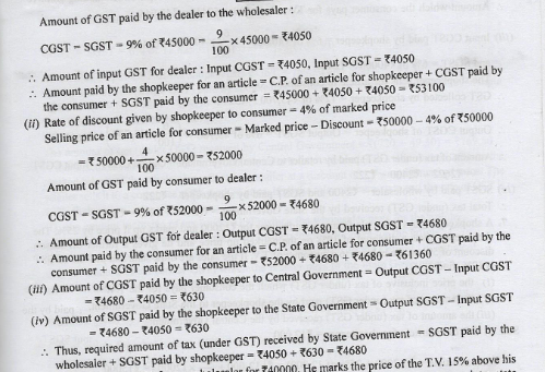 GST ML Aggarwal Solutions ICSE Class 10 Mathematics - ICSEHELP