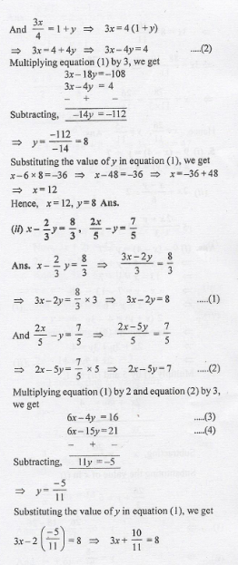 Simultaneous Linear Equations Class-9 ML Aggarwal - ICSEHELP