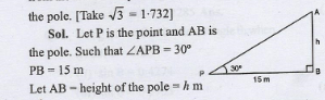 Height and Distance ICSE RS Aggrwal Chapter-23 Class-10 - ICSEHELP