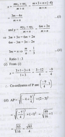 Section and Mid Point Formula RS Aggarwal ICSE Class-10 - ICSEHELP