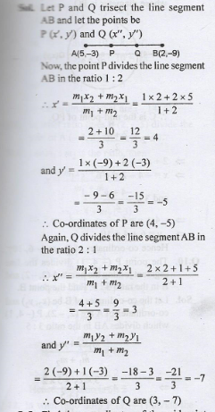 Section and Mid Point Formula RS Aggarwal ICSE Class-10 - ICSEHELP