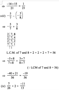 Rational Numbers ICSE Class-7th Concise Selina Maths Solutions - ICSEHELP