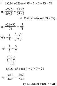 Rational Numbers ICSE Class-7th Concise Selina Maths Solutions - ICSEHELP