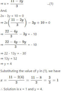 Simultaneous Linear Equations Class-9th Concise Selina ICSE Maths ...