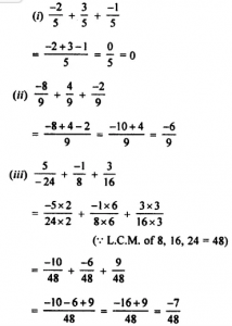 Rational Numbers ICSE Class-7th Concise Selina Maths Solutions - ICSEHELP