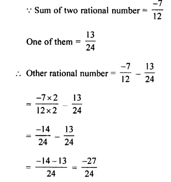 Rational Numbers ICSE Class-7th Concise Selina Maths Solutions - ICSEHELP