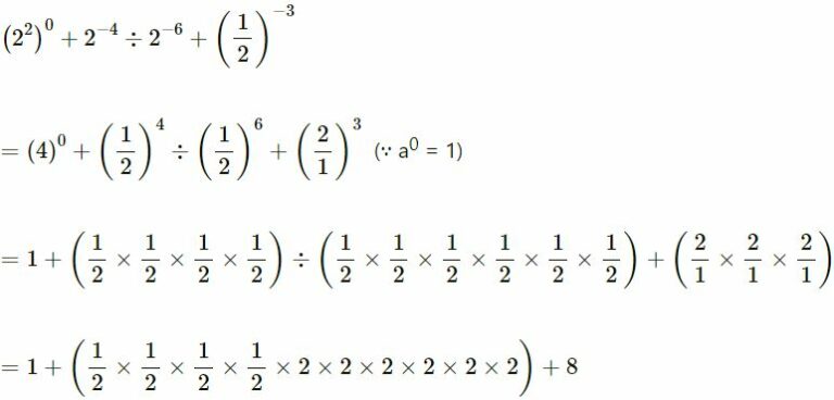 Exponents ICSE Class-7th Concise Selina Maths Solutions - ICSEHELP