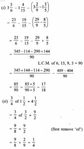 Fractions ICSE Class-6th Concise Selina Mathematics - ICSEHELP