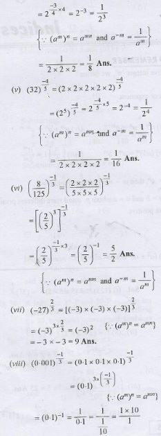 Indices Class-9th ICSE RS Aggarwal Maths Goyal Brothers Prakashan ...