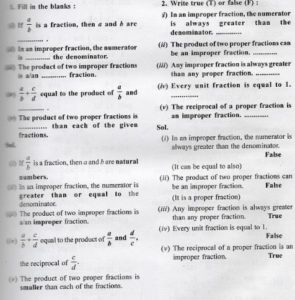 Fractions ICSE Class-7th RS Aggarwal Maths Goyal Brothers - ICSEHELP