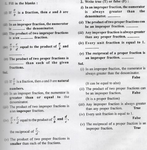 Fractions ICSE Class-7th RS Aggarwal Maths Goyal Brothers - ICSEHELP