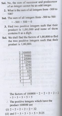 Integers ML Aggarwal Class-6 ICSE Mathematics Solutions - ICSEHELP