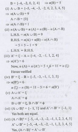 Sets Class-8 ML Aggarwal ICSE Maths APC Solutions - ICSEHELP