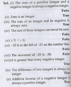 Integers ML Aggarwal Class-6 ICSE Mathematics Solutions - ICSEHELP