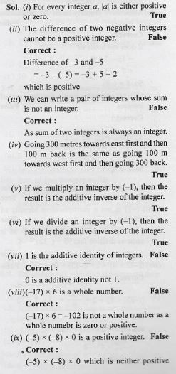 Integers ML Aggarwal Class-7 ICSE APC Understanding Maths - ICSEHELP