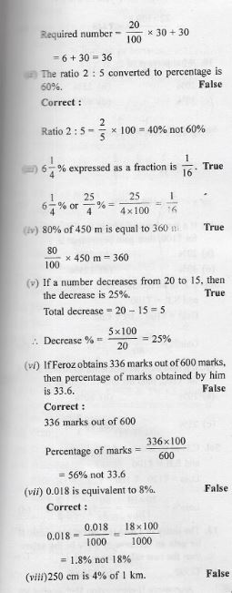ML Aggarwal Class-7 Percentage and its Applications ICSE Maths - ICSEHELP