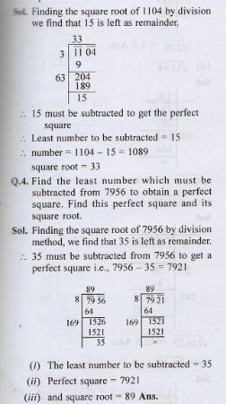 Squares and Cubes Roots RS Aggarwal ICSE Class-8th Goyal Brothers ...