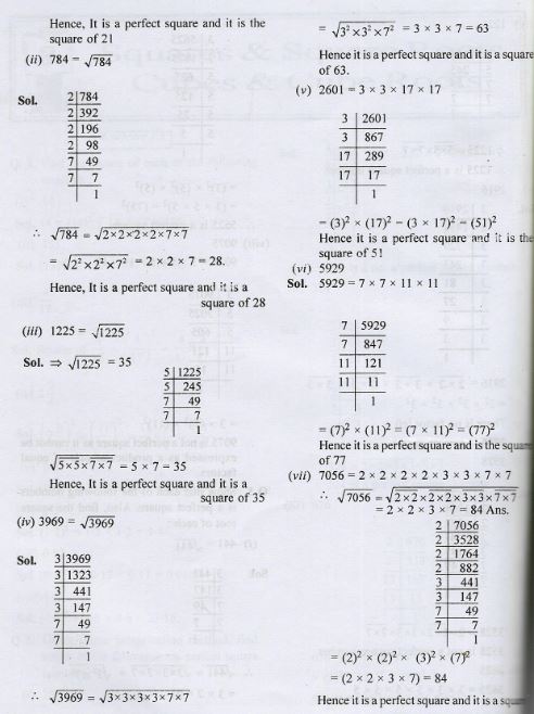 Squares and Cubes Roots RS Aggarwal ICSE Class-8th Goyal Brothers ...