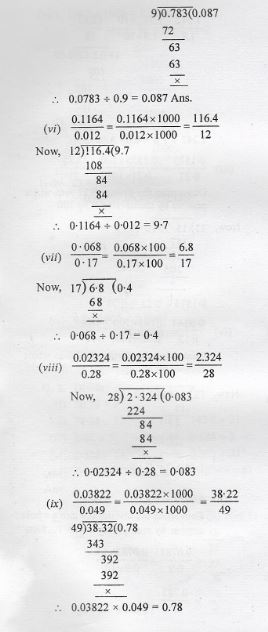Decimals RS Aggarwal ICSE Class-7th Goyal Brothers - ICSEHELP