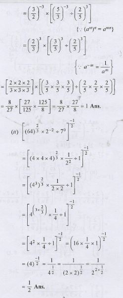 Indices Class-9th ICSE RS Aggarwal Maths Goyal Brothers Prakashan ...