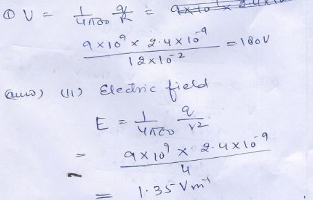Nootan Solutions Electric Potential Energy ISC Physics Class-12 Nageen ...
