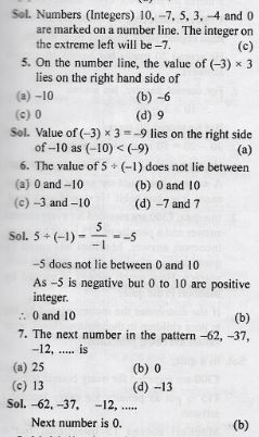 Integers ML Aggarwal Class-7 ICSE APC Understanding Maths - ICSEHELP
