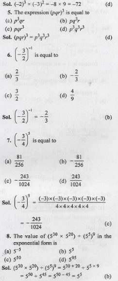 Exponents and Powers Class-7 ML Aggarwal ICSE Maths Solutions - ICSEHELP