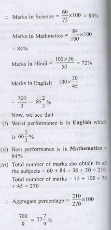 Percentage RS Aggarwal ICSE Class-8th Goyal Brothers Prakashan - ICSEHELP
