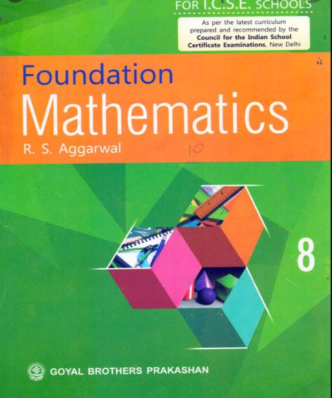 RS Aggarwal ICSE Class 8 Maths Goyal Brother Prakashan ICSEHELP