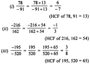 ML Aggarwal Rational Numbers Check Your Progress Class 7 ICSE Maths ...