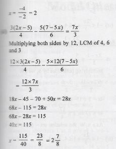 Linear Equations Class-7 ML Aggarwal ICSE Maths Solutions - ICSEHELP