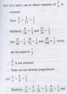 Direct and Inverse Variation Class-8 ML Aggarwal ICSE Maths - ICSEHELP