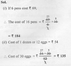 Unitary Method Class-7th RS Aggarwal ICSE Maths Goyal Brothers - ICSEHELP