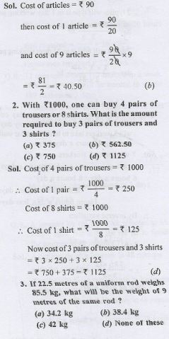 Direct and Inverse Variation Class-8th RS Aggarwal ICSE Maths Goyal ...