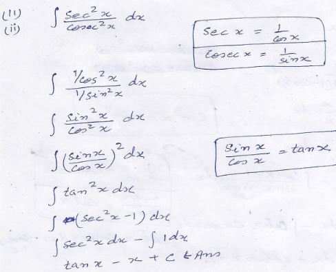 Integrals ML Aggarwal ISC Class-12 Understanding APC Maths Solutions - ICSEHELP