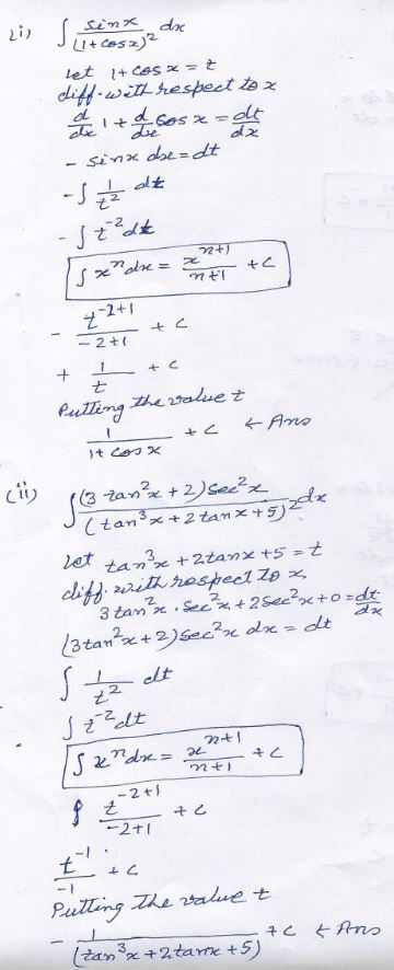 Integrals ML Aggarwal ISC Class-12 Understanding APC Maths Solutions - ICSEHELP