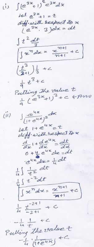 Integrals ML Aggarwal ISC Class-12 Understanding APC Maths Solutions - ICSEHELP
