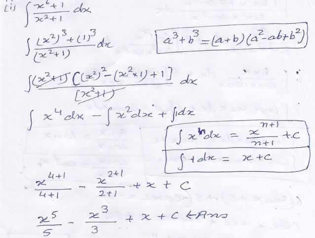 Integrals ML Aggarwal ISC Class-12 Understanding APC Maths Solutions - ICSEHELP