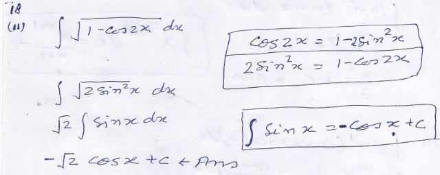 Integrals ML Aggarwal ISC Class-12 Understanding APC Maths Solutions - ICSEHELP