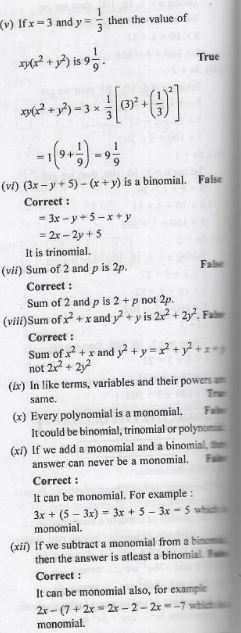 Algebraic Expression Class-7 ML Aggarwal ICSE Maths Solutions - ICSEHELP