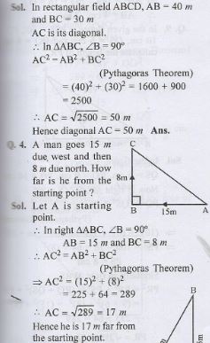 Pythagoras Theorem ICSE Class-9th RS Aggarwal Maths Goyal Brothers ...