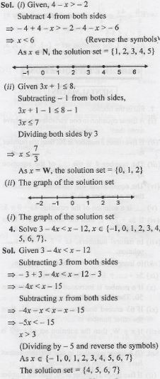 Linear Equations Class-7 ML Aggarwal ICSE Maths Solutions - ICSEHELP