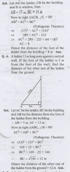Pythagoras Theorem ICSE Class-9th RS Aggarwal Maths Goyal Brothers ...